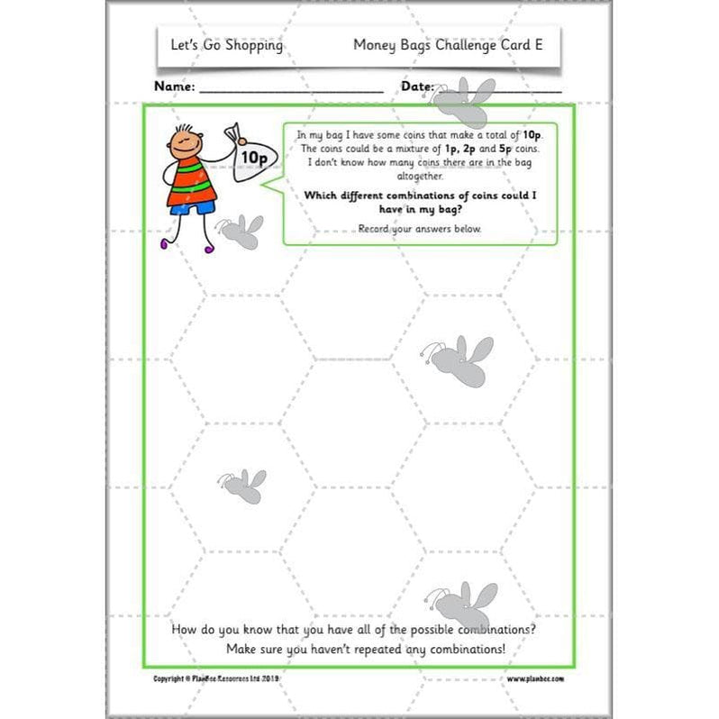 Let's Go Shopping Year 2 Money Maths Activities by PlanBee