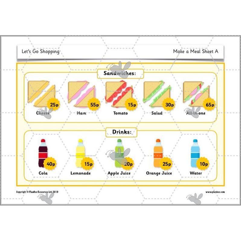 Let's Go Shopping Year 2 Money Maths Activities by PlanBee