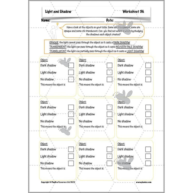 Light Year 3 Science Planning Pack by PlanBee