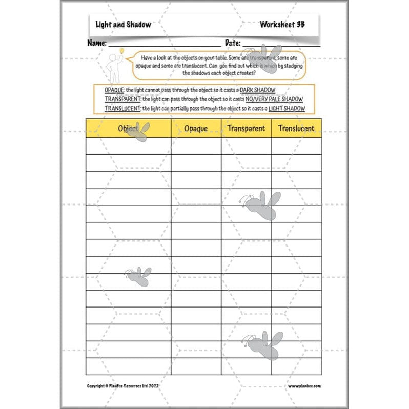 Light Year 3 Science Planning Pack by PlanBee