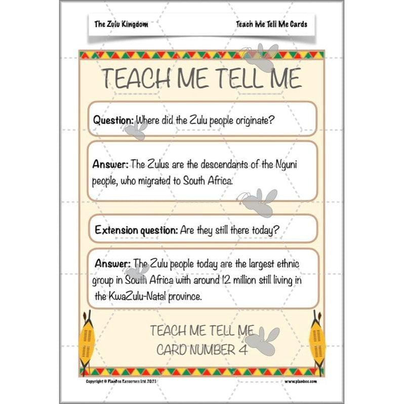 The Zulu Kingdom KS2 History Lesson Pack by PlanBee