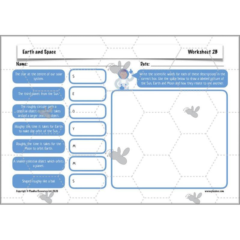 Earth and Space Year 5 Science Planning by PlanBee