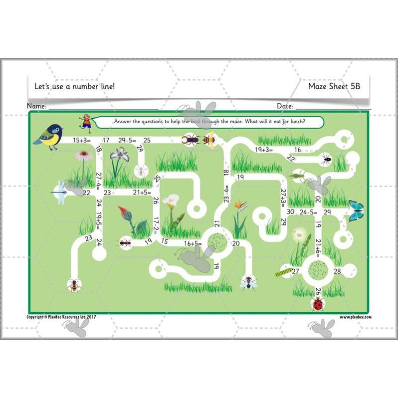 Let’s use a number line KS1 Year 1 maths lessons by PlanBee