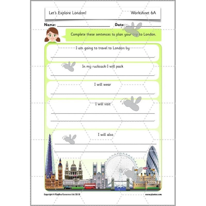 Let's Explore London Topic KS1 Geography Lessons by PlanBee