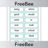 FREE 200 High Frequency Words Flashcards by PlanBee