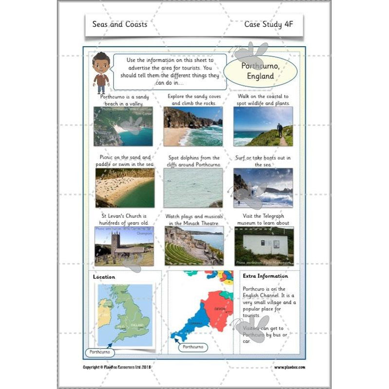 At The Seaside KS1 Geography Lessons by PlanBee