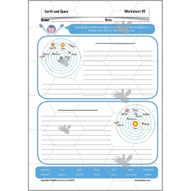 Earth and Space Year 5 Science Planning by PlanBee
