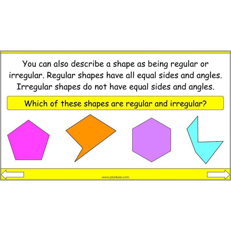 2D Shapes Year 3 Maths Lesson Pack by PlanBee