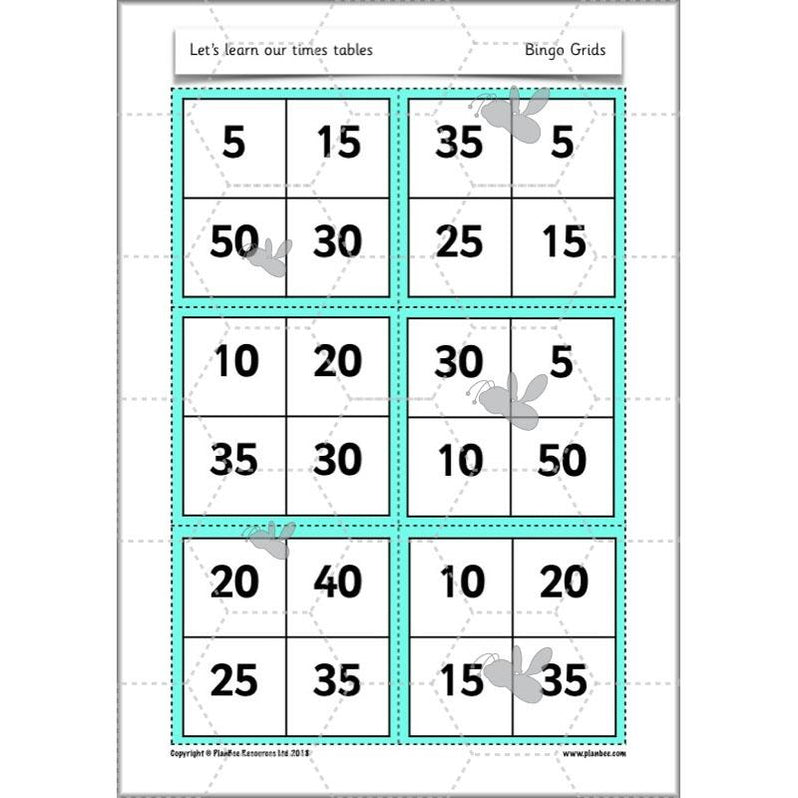 Learn Times Tables Year 2 Multiplication Pack by PlanBee