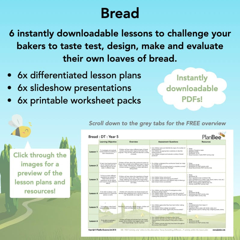 Bread - Year 5 DT Cookery Lesson KS2 | PlanBee