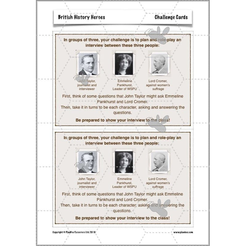 British History Heroes KS2 History Lessons by PlanBee