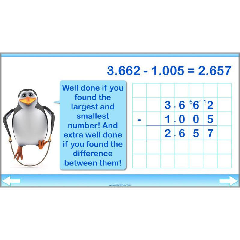 Calculating and ordering decimals Year 5 Maths by PlanBee