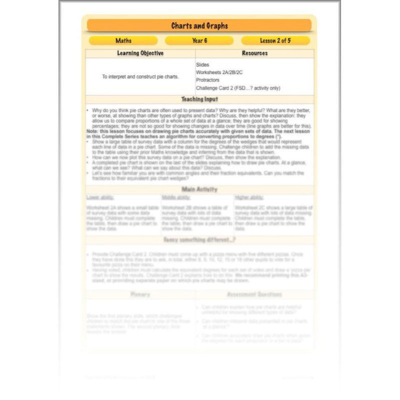 Charts & Graphs KS2 Year 6 Maths Lesson by PlanBee