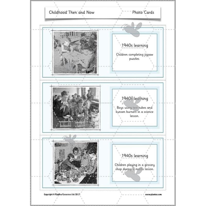 Childhood in the Past Then and Now KS1 History by PlanBee