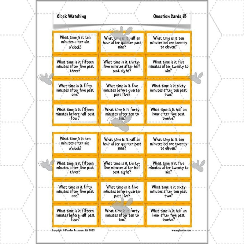 Clock Watching | Time Year 3 Maths Lesson Activity Pack — PlanBee