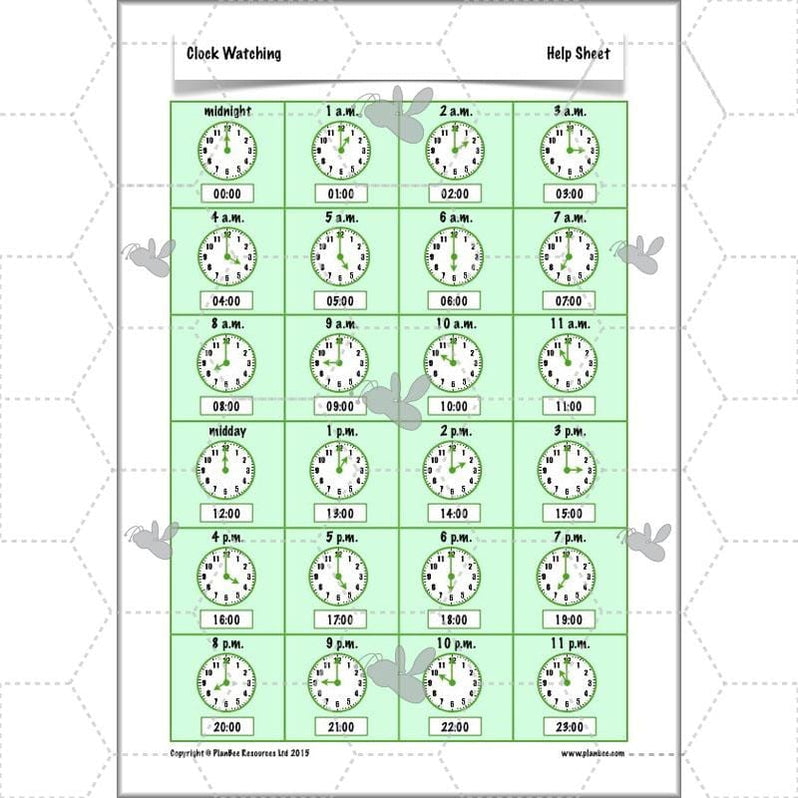 Clock Watching | Time Year 3 Maths Lesson Activity Pack — PlanBee