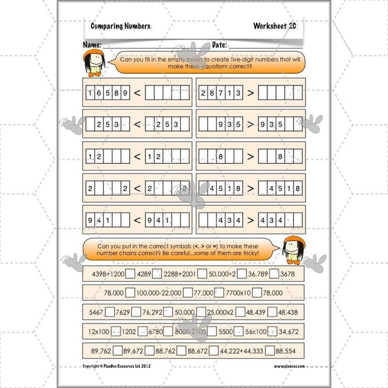Comparing Numbers Year 4 Place Value Maths by PlanBee