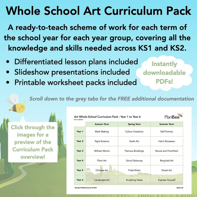 Year 3 Art ideas and lesson packs by PlanBee