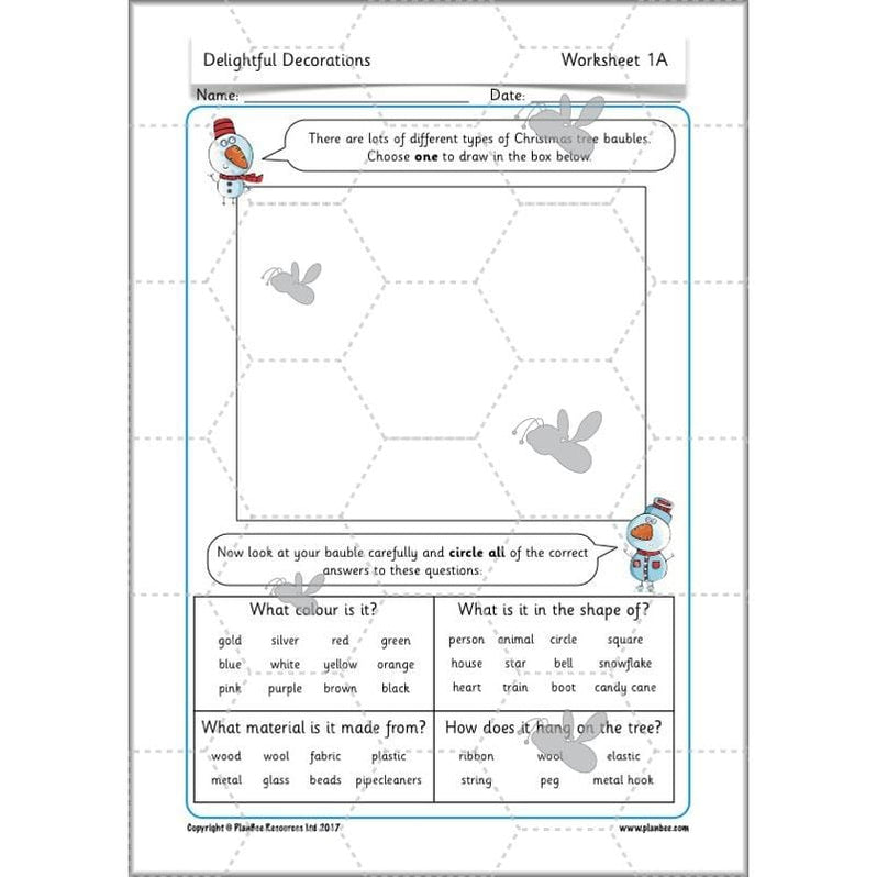Delightful Decorations KS1 DT Lessons by PlanBee