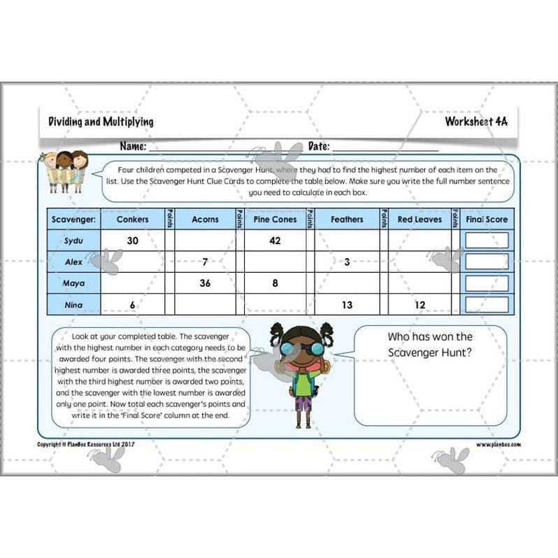 Division and Multiplication Year 4 Maths Lessons by PlanBee