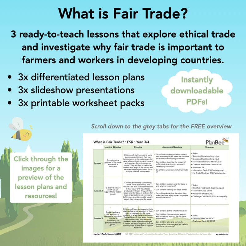 What is Fair Trade KS2 ESR Lessons by PlanBee