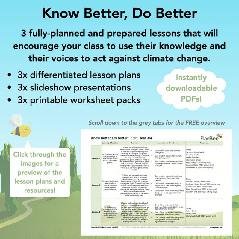 Climate Change Worksheets KS2 Lesson | PlanBee