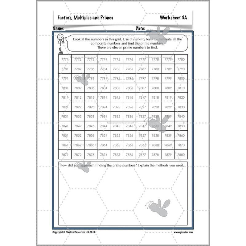 Factors, Multiples & Primes - Year 6 Complete Maths Plans by PlanBee
