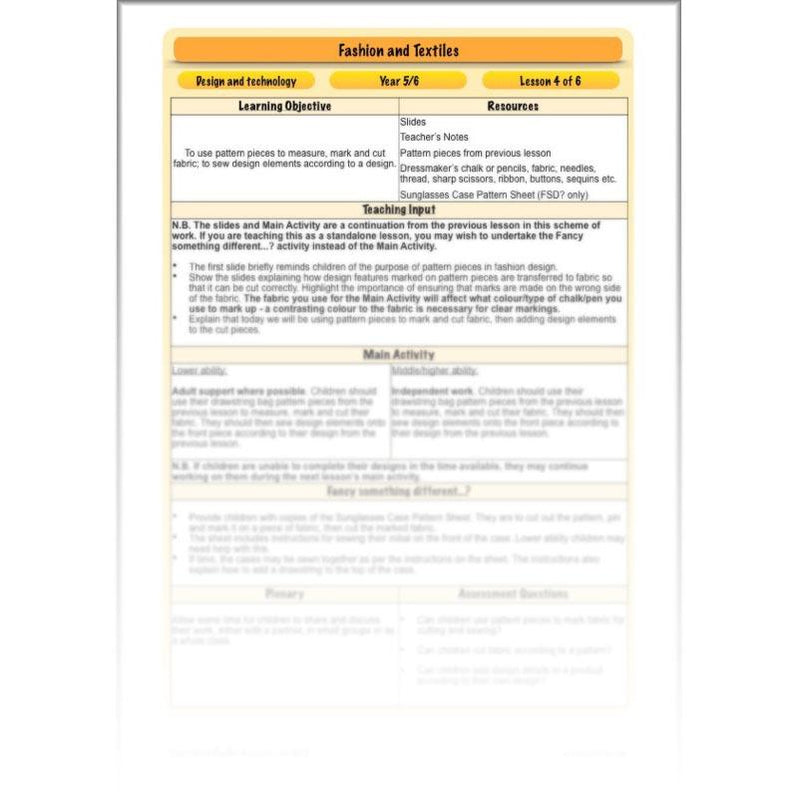 Fashion and Textiles: Design and Technology KS2 — PlanBee