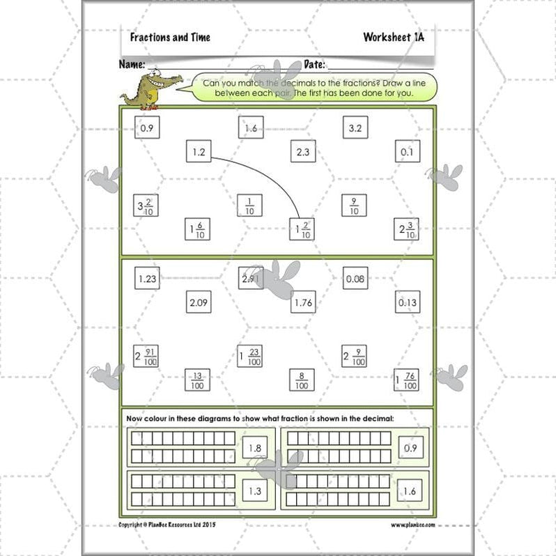 Fractions and Time Year 4 Fractions Maths Lessons | PlanBee