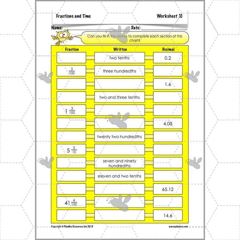 Fractions and Time Year 4 Fractions Maths Lessons | PlanBee