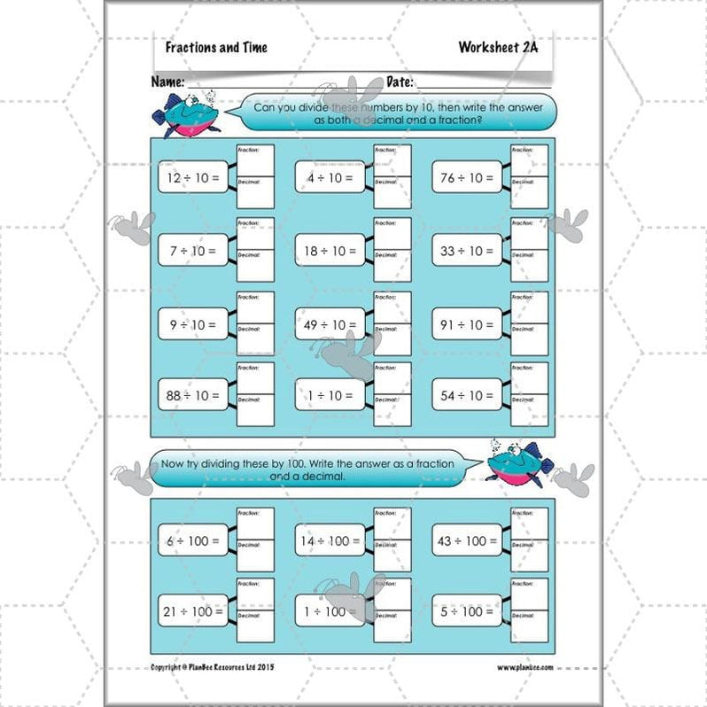 Fractions and Time Year 4 Fractions Maths Lessons | PlanBee