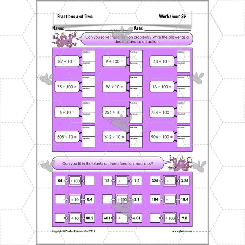 Fractions and Time Year 4 Fractions Maths Lessons | PlanBee