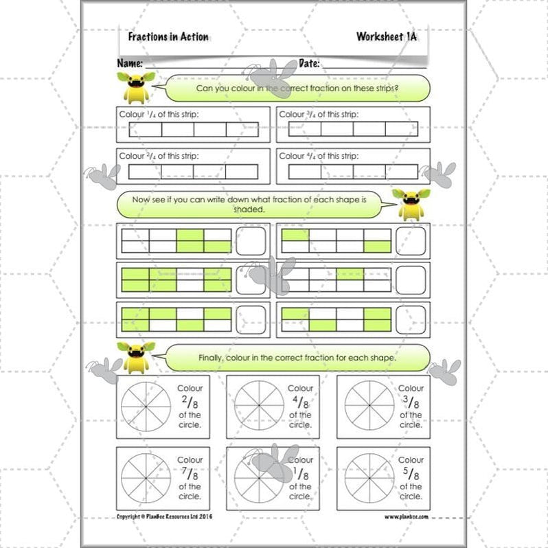 Fractions in Action: Year 3 Fractions Planning by PlanBee