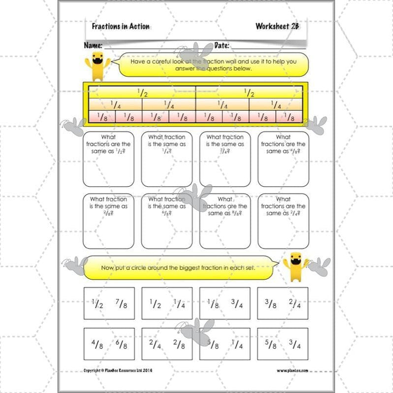 Fractions in Action: Year 3 Fractions Planning by PlanBee