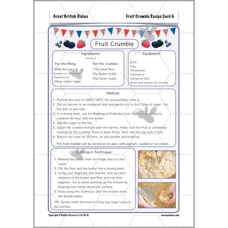 Great British Dishes KS2 Cooking DT lessons by PlanBee
