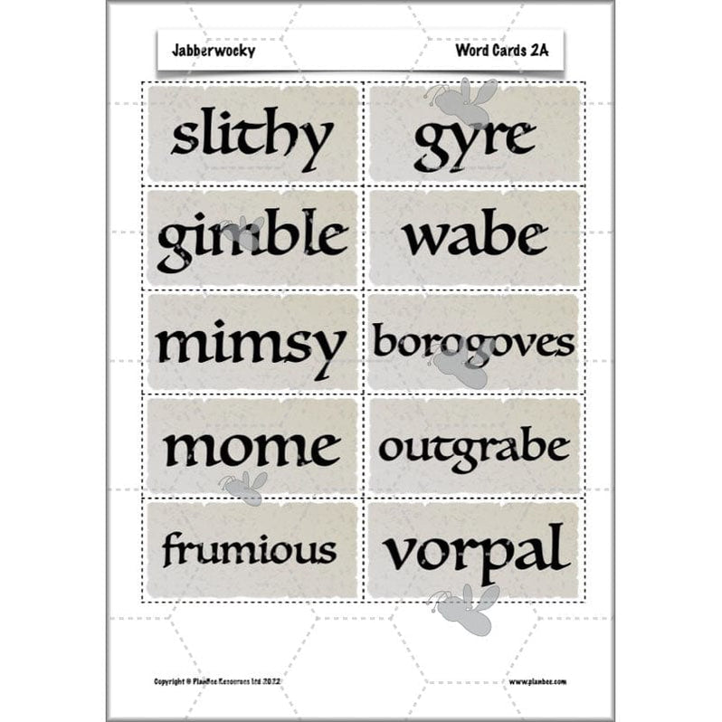 Jabberwocky Planning KS2 | Year 5 Poetry | PlanBee