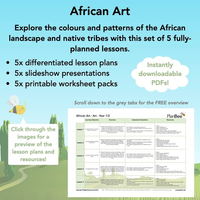 Ready-to-teach African Art KS1 Lessons by PlanBee