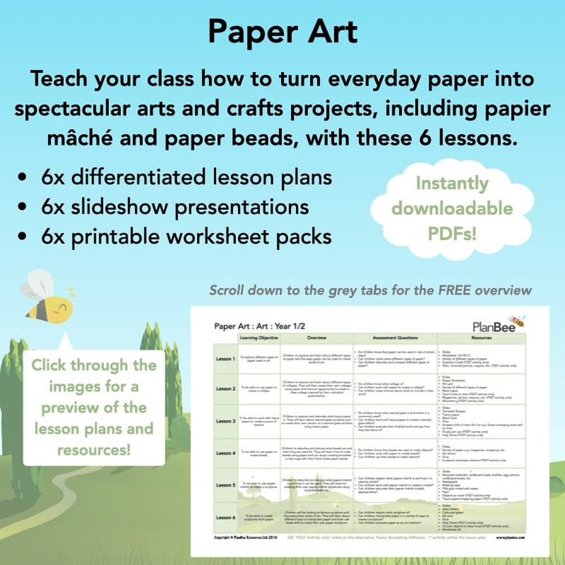 Paper Art Lesson - KS1 Art Lesson from PlanBee