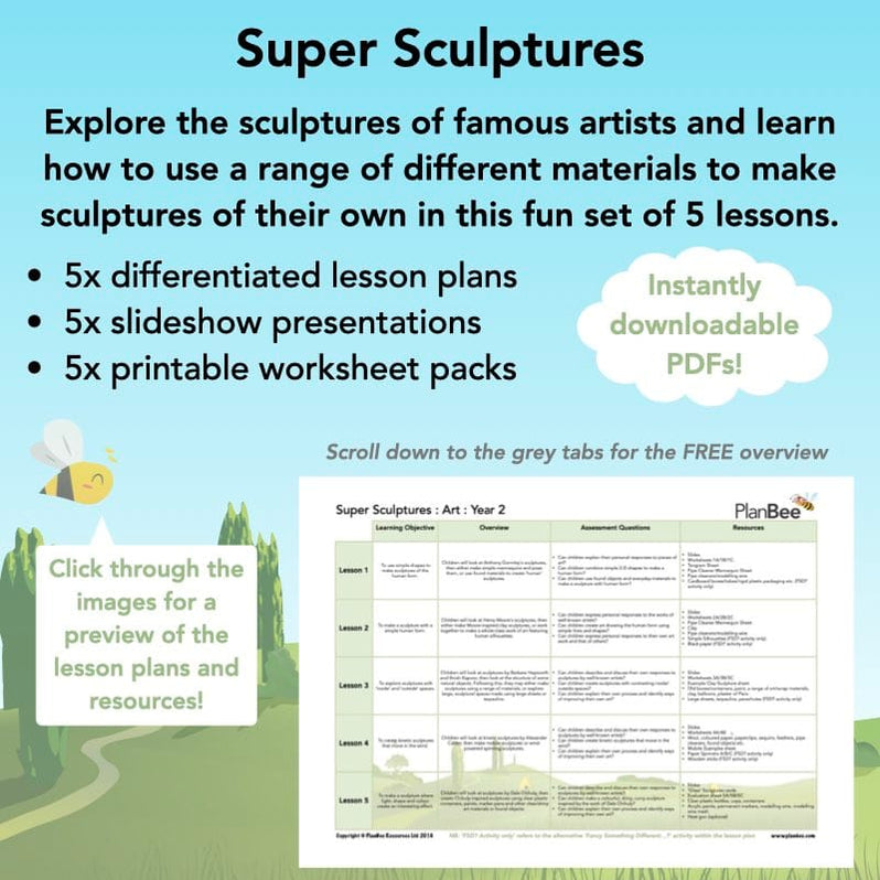 Super Sculptures KS1 Art Lessons by PlanBee