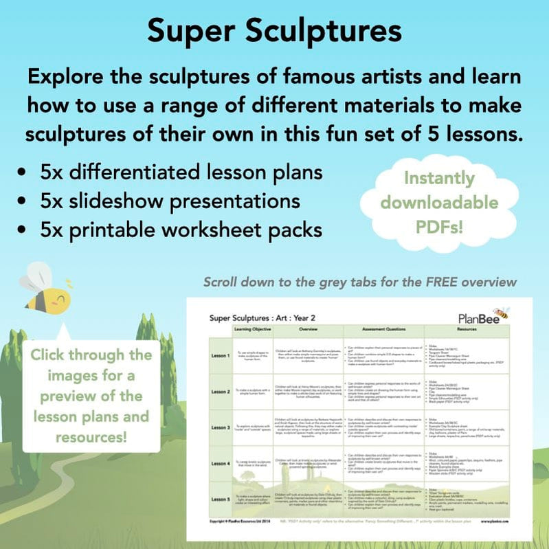 Sculpture for Kids Lesson Plans and Resources by PlanBee