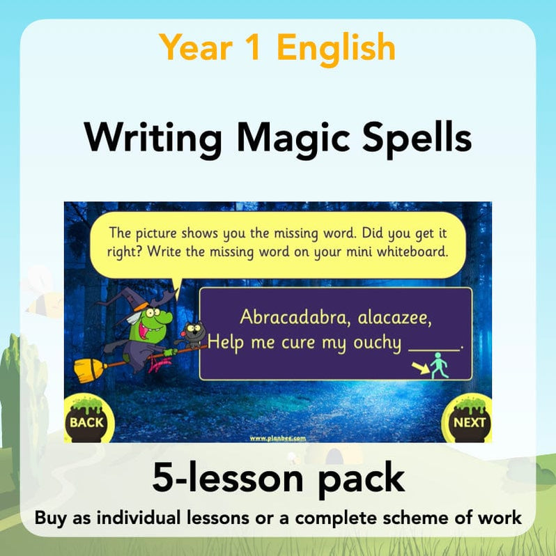 Magic Spell Writing KS1 Year 1 English by PlanBee