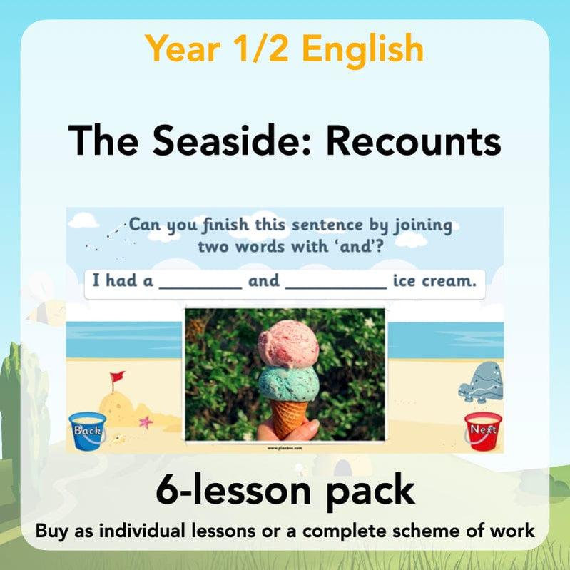 Year 1 English planning lesson packs made by PlanBee