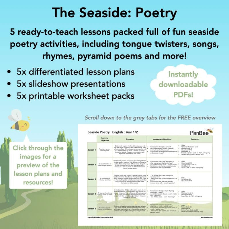 Poetry Lesson Packs by PlanBee