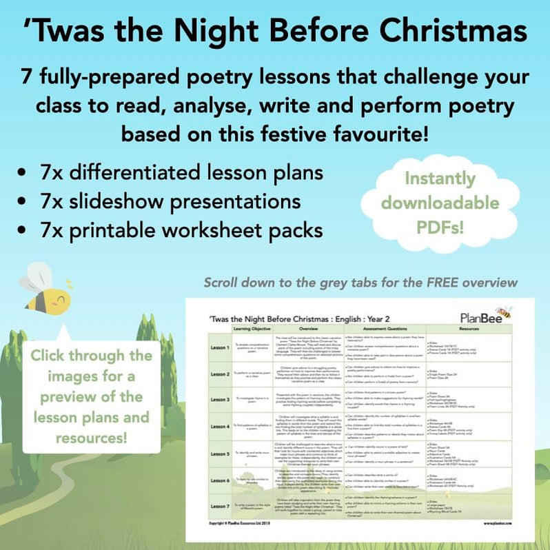 Twas the Night Before Christmas Lesson Plans | Year 2 Poetry — PlanBee