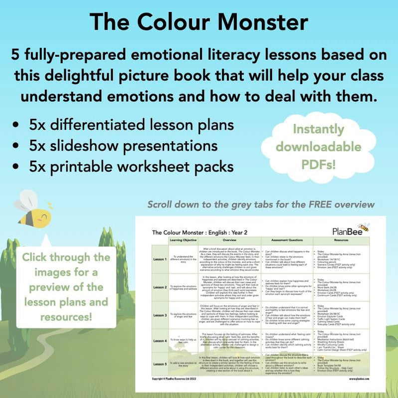 The Colour Monster Resources & Lesson Plans for KS1 — PlanBee