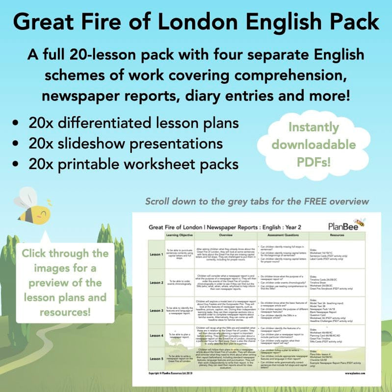 Year 2 English worksheets and lesson plan packs by PlanBee