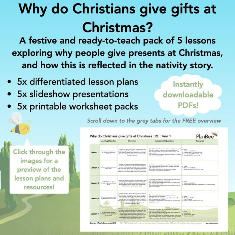 Why do Christians give gifts at Christmas? PlanBee KS1 RE