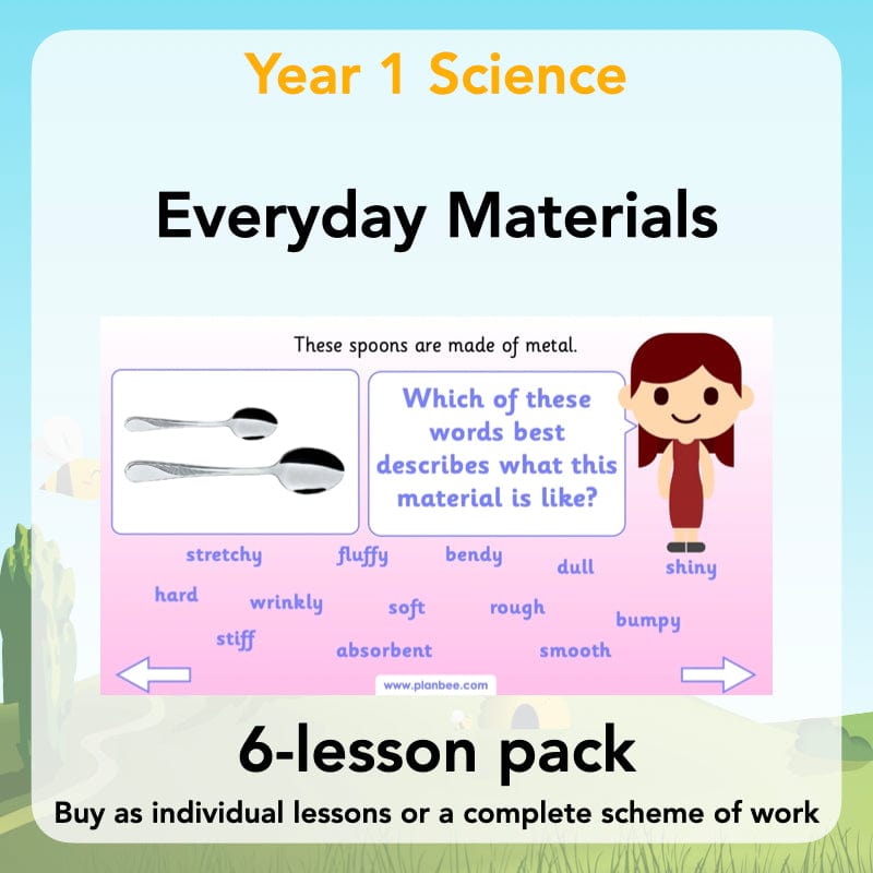 Everyday Materials Year 1 Science Materials Planning for KS1 — PlanBee