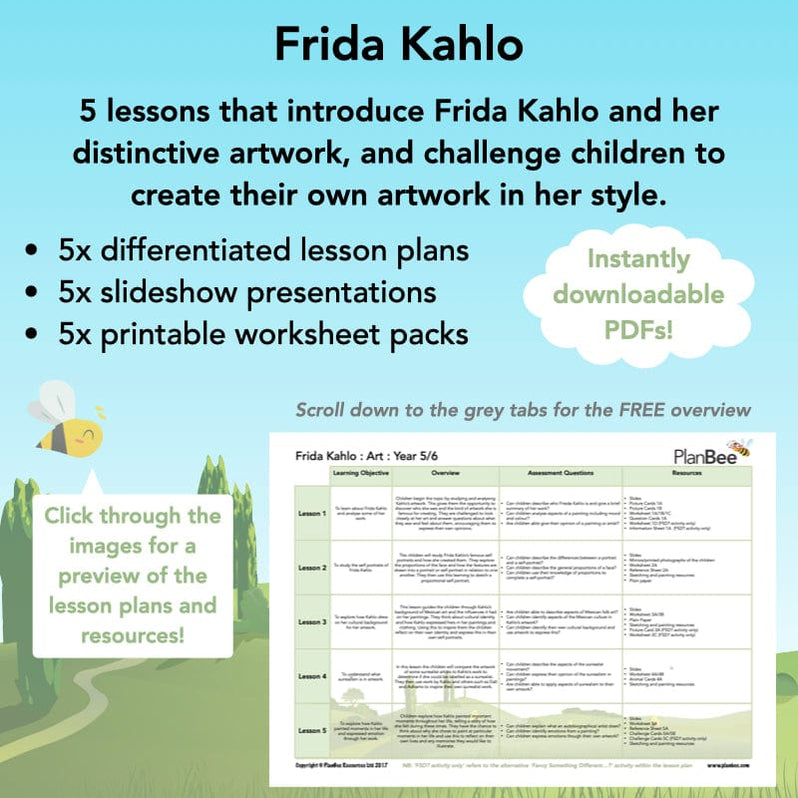 KS2 Frida Kahlo for Kids Art Lesson Pack by PlanBee