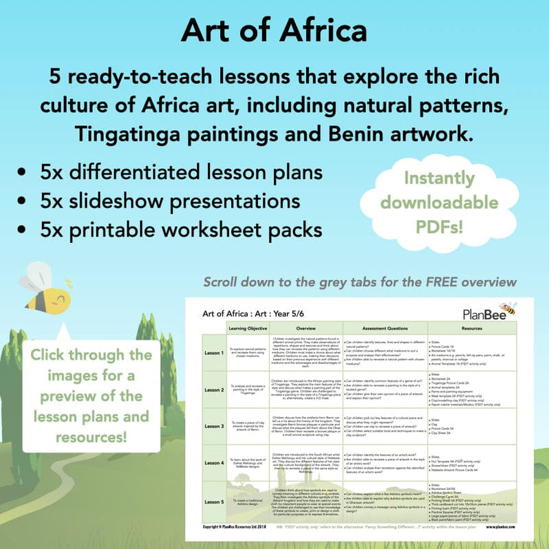 African Art KS2 | Art of Africa Lessons by PlanBee